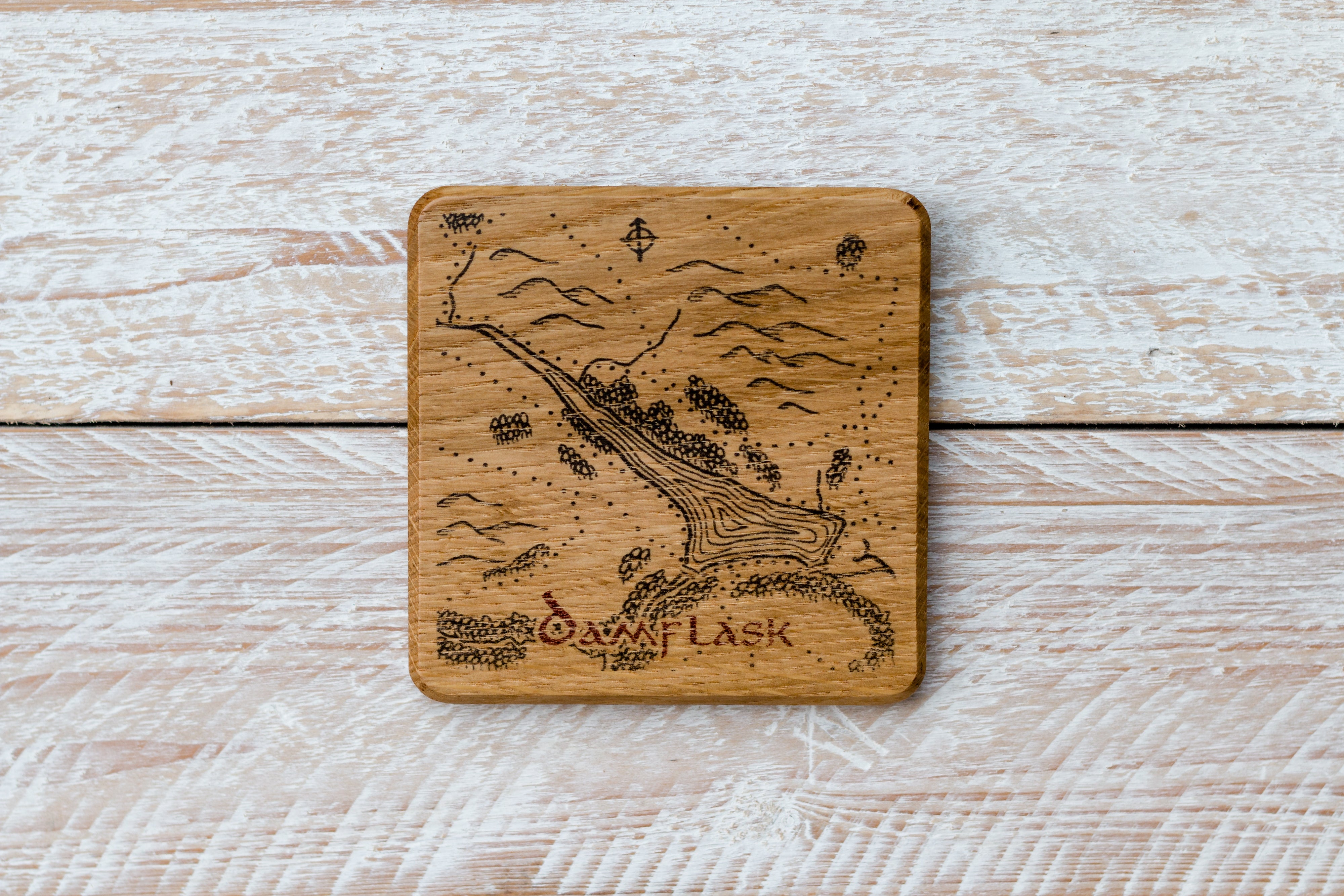 Damflask Reservoir Wooden Coaster – The Sheffield Gift Box